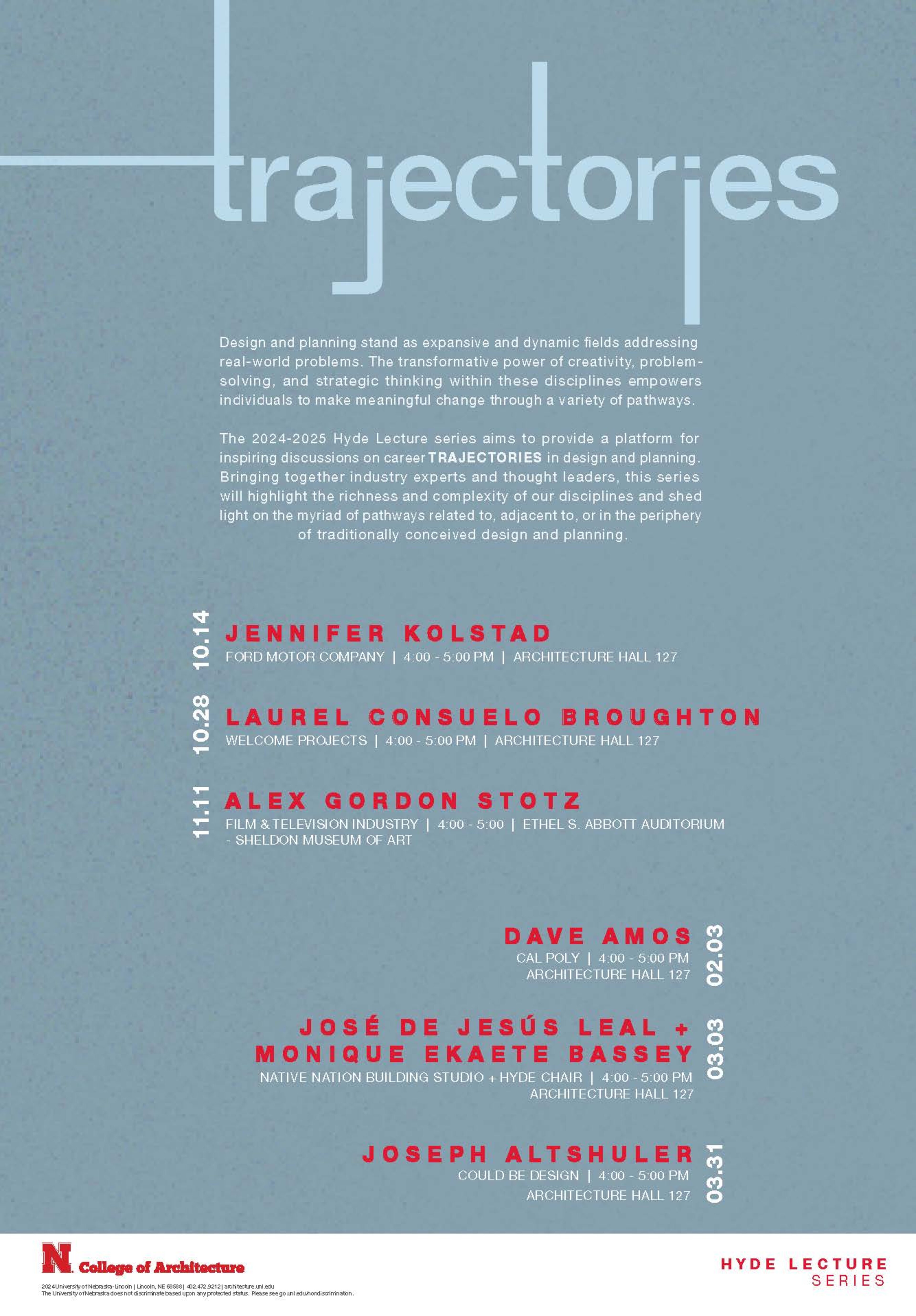 2024-25 Hyde Lecture Series | College of Architecture | Nebraska